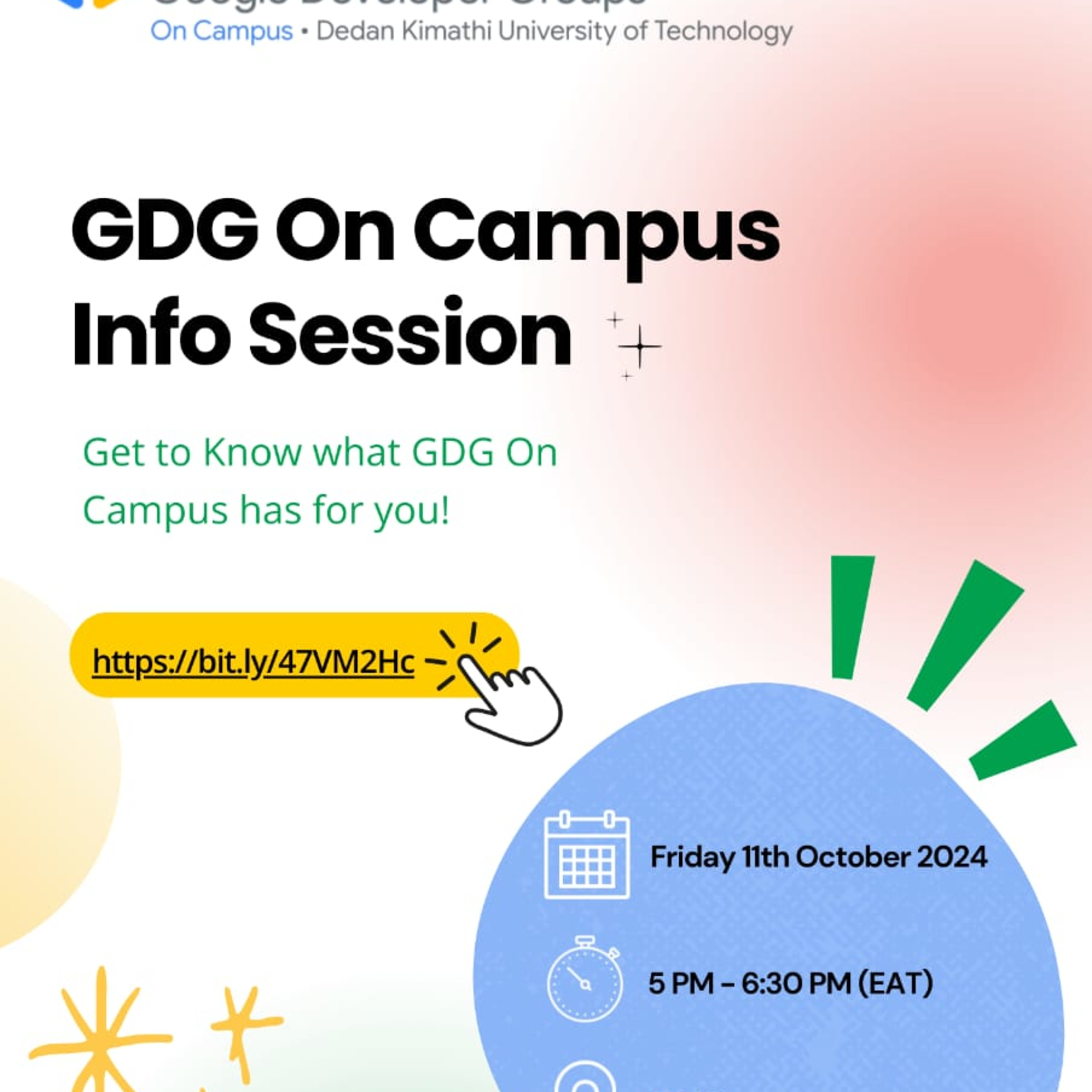 See GDG On Campus Info Session at Google Developer Groups GDG on Campus Dedan Kimathi University ...